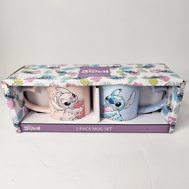 DISNEY STITCH AND Angel Heart Mug Set of 2 Primark Exclusive New In Box ...
