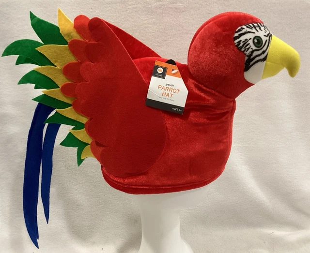 ADULT PARROT HAT Tropical Animal Bird Novelty Luau Beach Costume Parrot ...