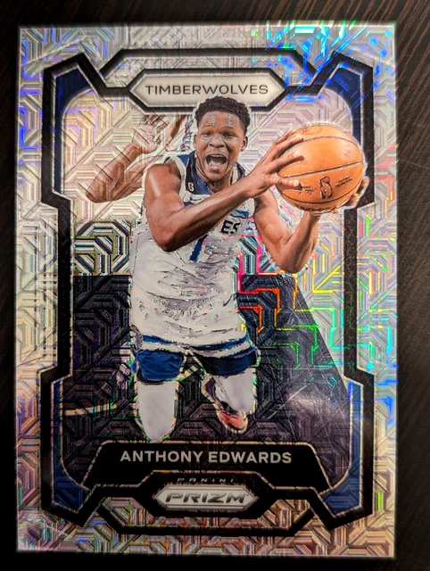 ANTHONY EDWARDS 2023-24 Panini Prizm Argento Mojo Prizm/25 Lupi di ...