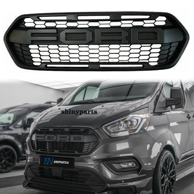 FOR FORD TRANSIT Custom 2018-2022 Grille Raptor Style Front Grill Matte ...