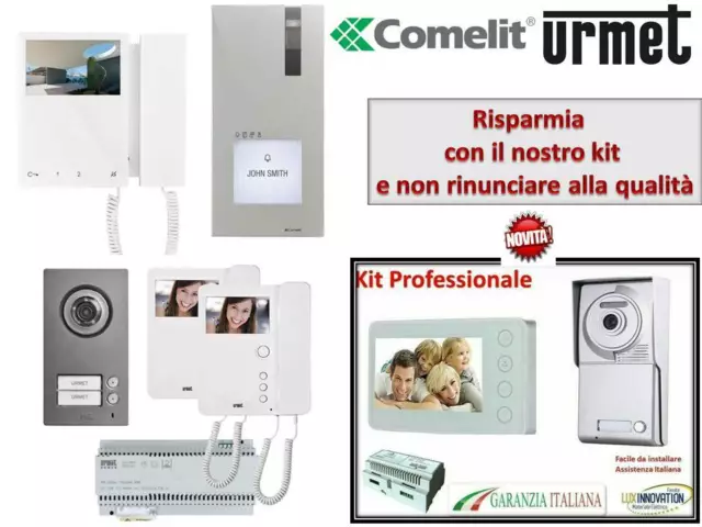 KIT VIDEOCITOFONO MARCHE - Urmet - Comelit - Lux Innov Monofamiliare ...