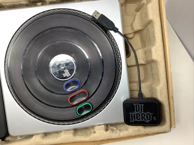 DJ HERO WIRELESS Turntable Controller & Dongle PlayStation 2 & 3 PS2 ...