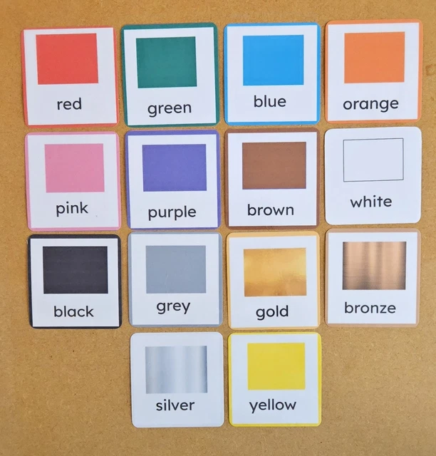 COLOURS FLASH CARDS - Early Learning Toddler Preschool Resources £1.90 ...