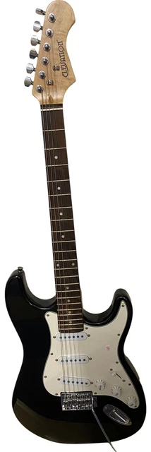 ELEVATION STRAT STYLE Electric Guitar Black Solid Body Right-Handed £19 ...