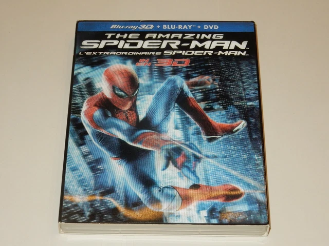 *THE AMAZING SPIDER-MAN* 3D/2D Blu-Ray/Dvd W/Lenticular Slipcover £7.81 ...