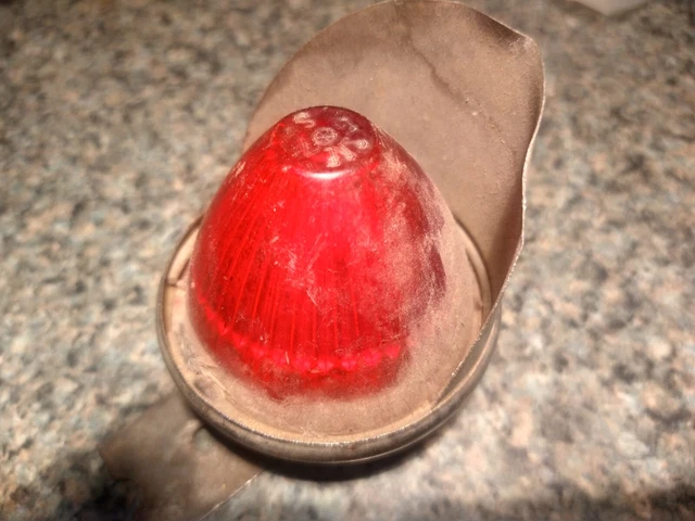 VINTAGE AUTOLAMP RED Bullet Marker Light Lens with Visor 2.5 inch $14. ...