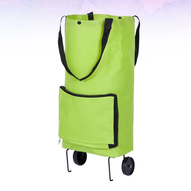 FOLDING CART WITH Wheels Hand-pulled Shopping Portable Trolley ...