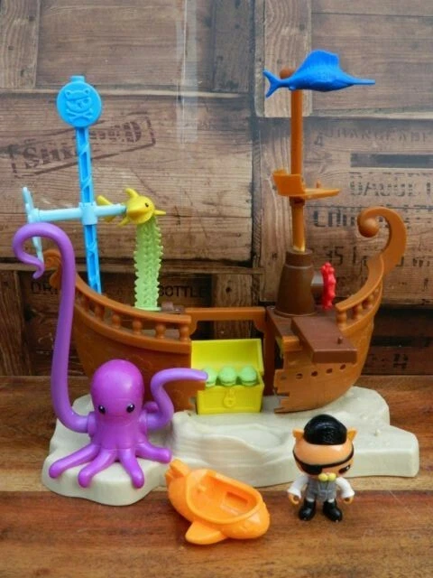 OCTONAUTS KWAZII'S SHIPWRECK Pirate Ship and Octolab Playset w/ Sea ...