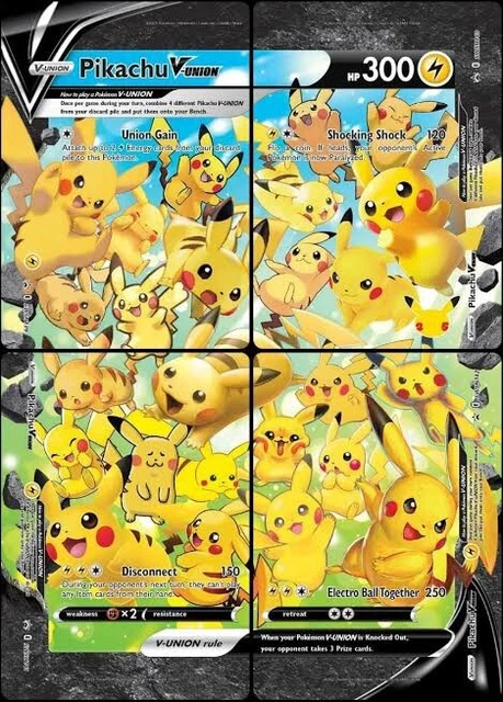 PIKACHU V UNION SWSH139-142 Pokemon Celebrations 25th Anniversary ...