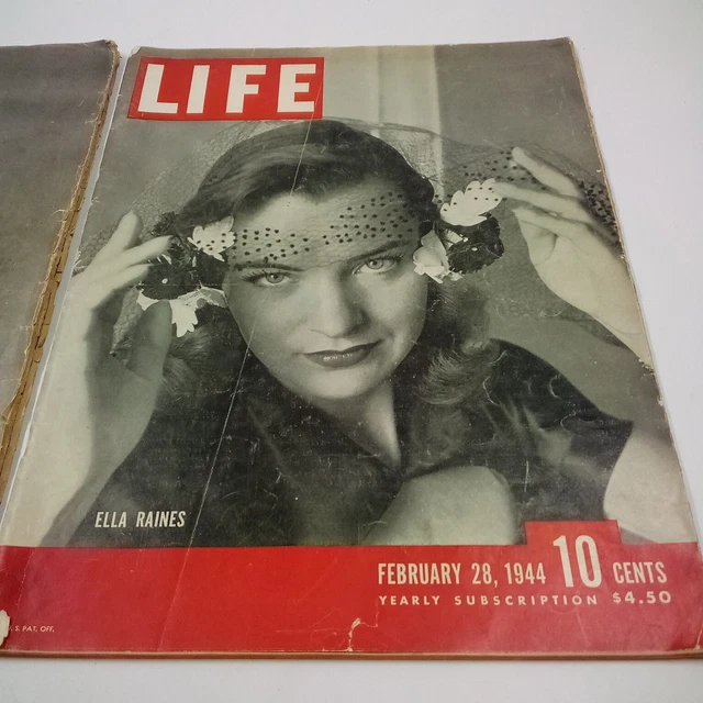 VINTAGE LIFE MAGAZINES from 1944 & 1946 Ozark Farmer & Ella Raines ...