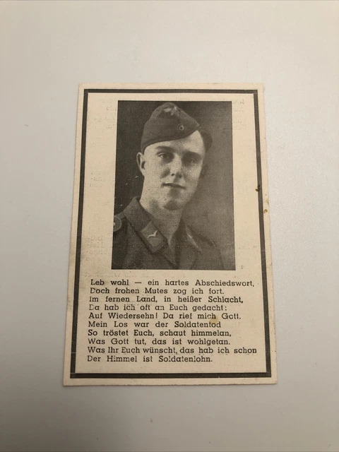 WW2 GERMAN DEATH Card Luftwaffe Gefreiter KIA 17/12/1943 Vacri, Italy £ ...
