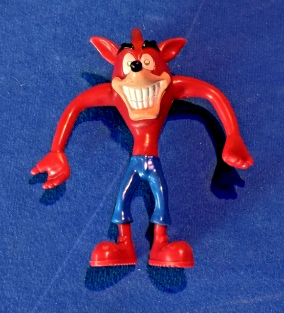 VINTAGE CRASH BANDICOOT Figure Bendable Poseable Hardee’s Carl's Jr ...