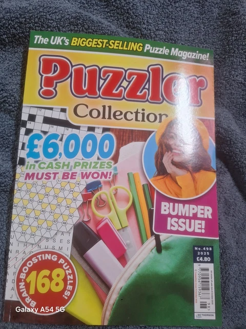 PUZZLER COLLECTION MAGAZINE #498 2025 Bumper issue! 169 Brain-Boosting ...