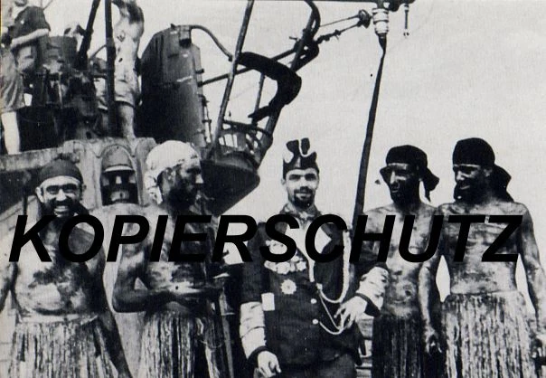 U-BOOT-KRIEG FOTO U 196 Kommandant Eitel-Friedrich Kentrat Äquatortaufe ...