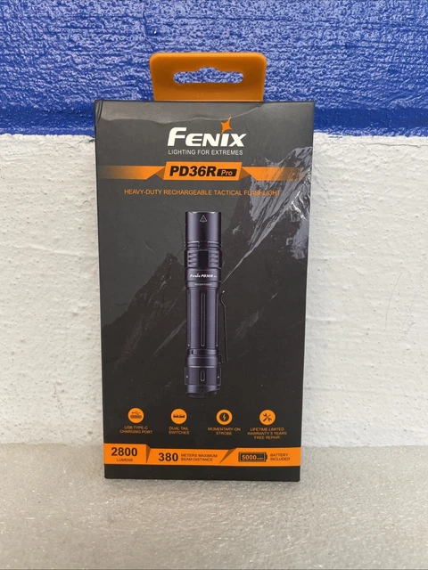 FENIX PD36R PRO Heavy Duty Rechargeable Tactical Flashlight 2800 Lumens ...