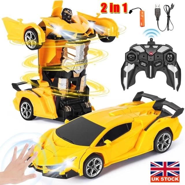 2 IN 1 Car Robot Transforming Radio Remote Control RC 360° Rotation ...