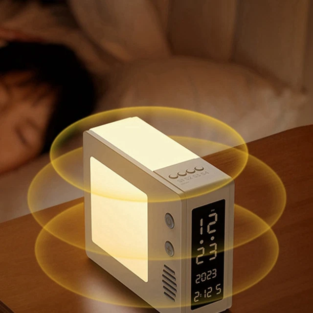 NIGHT LIGHT BEDSIDE Atmosphere Light Rechargeable Bedroom Light Silent ...