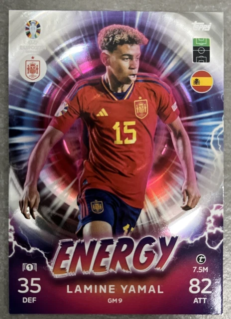 MATCH ATTAX EURO 2024 Lamine Yamal Energy CARD EUR 30,00 - PicClick FR