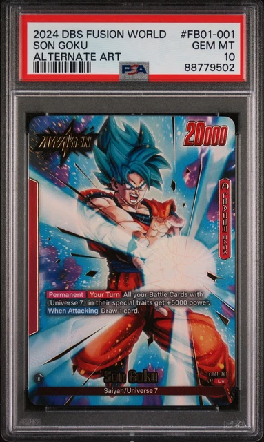 SON GOKU FB01-001 SR Alt Art - Dragon Ball Fusion World Awakened Pulse PSA 10 EUR 112,78 ...
