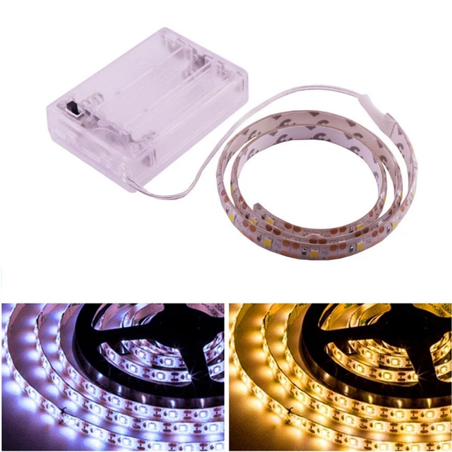 BATTERY LED STRIP Light 5V TV Background Lighting Warm White DIY ...