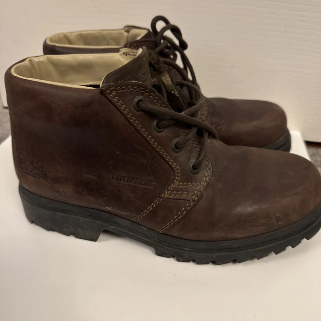 CAT CATERPILLAR URBAN Equipment Boots Ankle Brown Leather Men Uk 6 £29. ...