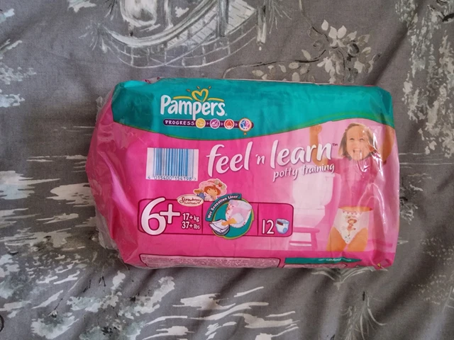 VINTAGE PAMPERS FEEL & Learn Girls 6+ (Strawberry Shortcake) Pack of 12 ...