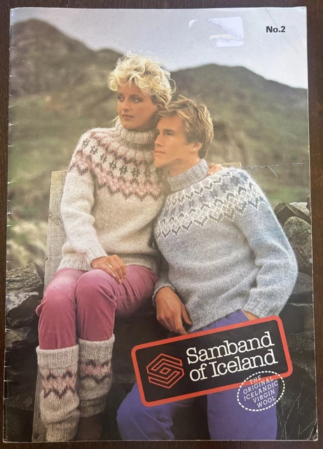 SAMBAND ICELAND FAMILY Knitting Pattern Book 19 Designs Fair Isle Pure ...