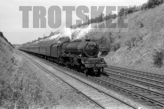 35MM NEGATIVE BR British Railways Steam Loco 46207 Princess Royal Tring ...