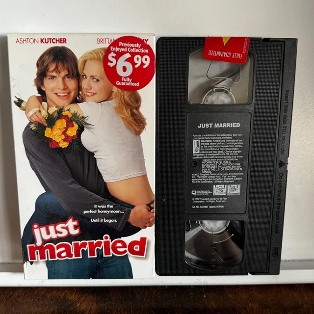 JUST MARRIED 2003 VHS Tape 20th Century Fox Ashton Kutcher, Brittany ...