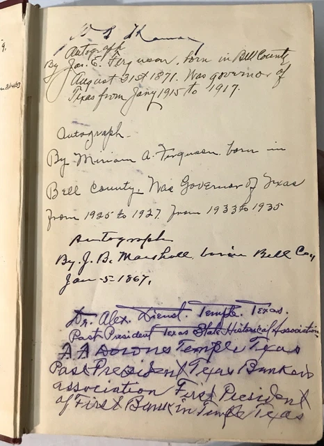 RARE MIRIAM MA Ferguson Signed Book Bonnie & Clyde TX Governor Hired ...