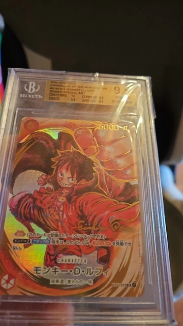 BGS 9,5 ONE PIECE Monkey D. Luffy ST01-012 Eiichiro Oda signed Japanese ...