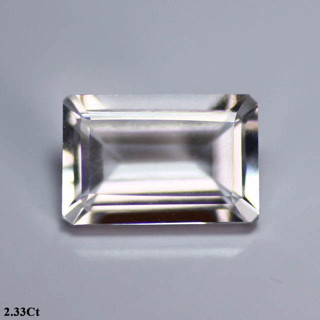 IMPRESSIONNANT OCTAGAN PARFAIT 2,33 ct 9,8 x 7,8 mm blanc brésilien ...