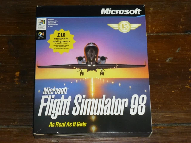 MICROSOFT FLIGHT SIMULATOR 98 with Prima guide (PC: Windows) Big Box £ ...