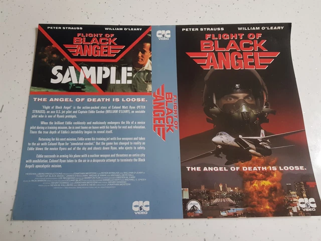 FLIGHT OF THE Black Angel - Sample VHS Video Sleeve - Large Box - No ...