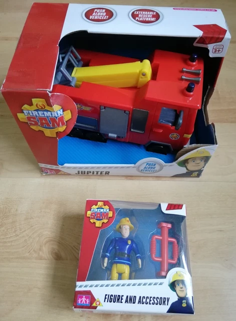 FIREMAN SAM FIGURE plus Jupiter fire engine £7.50 - PicClick UK