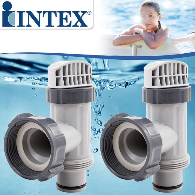2 X INTEX Absperrhahn Hahn Schwimmbad Swimming Pool Ventil ...