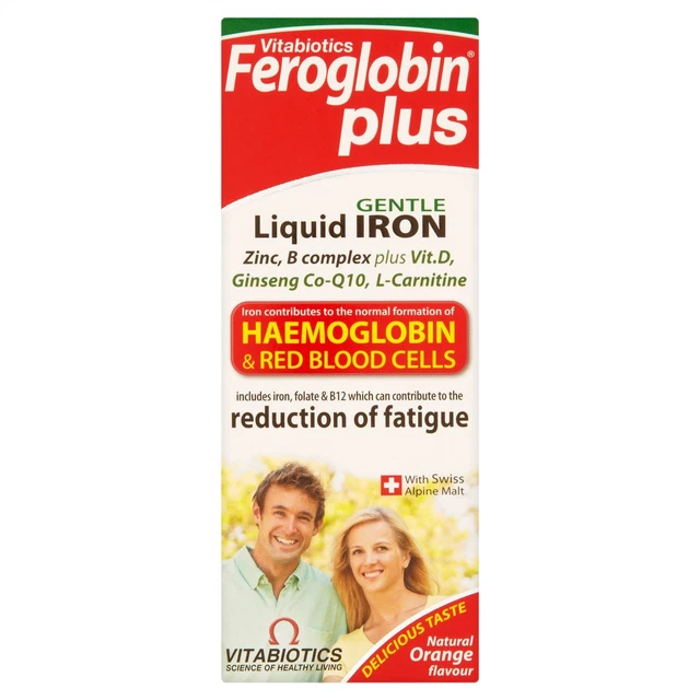 VITABIOTIC FEROGLOBIN PLUS Liquid 200ml-5 Pack £43.48 - PicClick UK