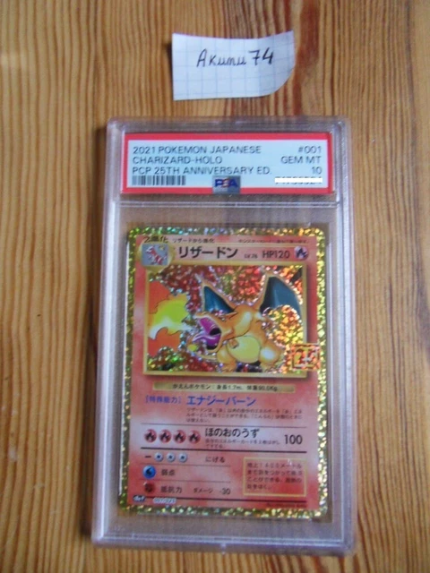 POKÉMON CHARIZARD 001/025 PSA 10 s8a-p Dracaufeu 25th Anniversary Japanese EUR 469,90 - PicClick DE