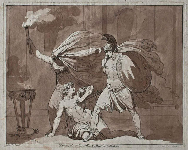BARTOLOMEO PINELLI IASON Absyrtus mythology original washed etching ...
