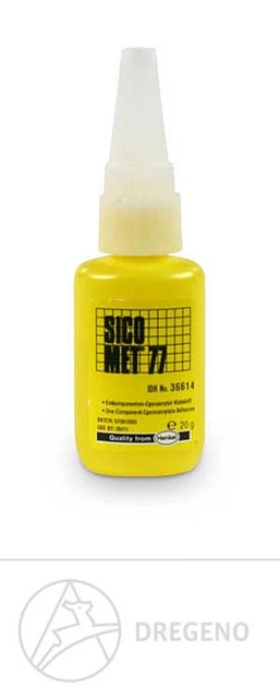 SICOMET 77 SUPERGLUE 20g Bxhxt 3,5 cmx11,3 cmx2,5 CM Neuf Erzgebirge ...