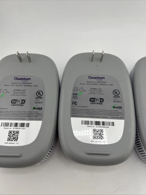 QUANTUM FIBER Q9500WK Tri Band WiFi 6 Mesh Pod 3 Qty For Parts or Not ...