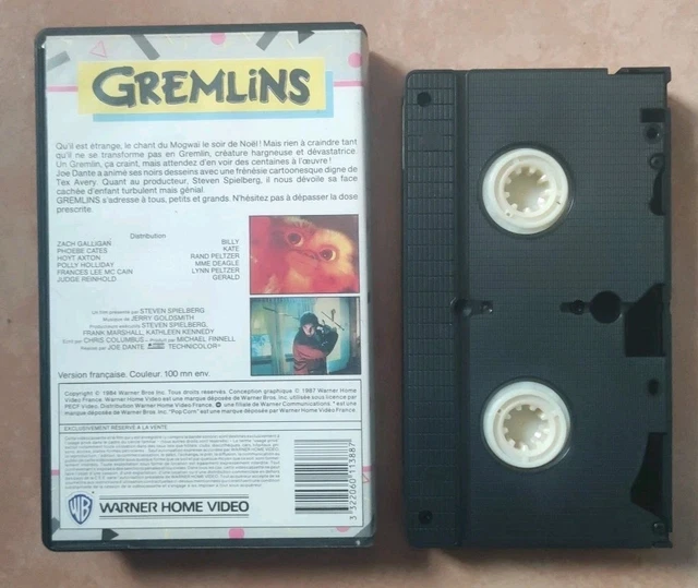 #294 K7 VHS Video Cassette Gremlins Collection Pop-corn Warner Home ...