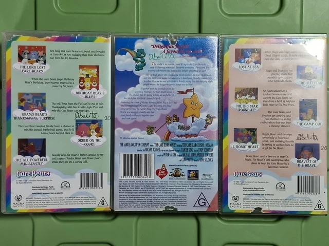 CARE BEARS VHS Bundle 1986 X3 Vhs Tapes All Watched And Work Great $26. ...