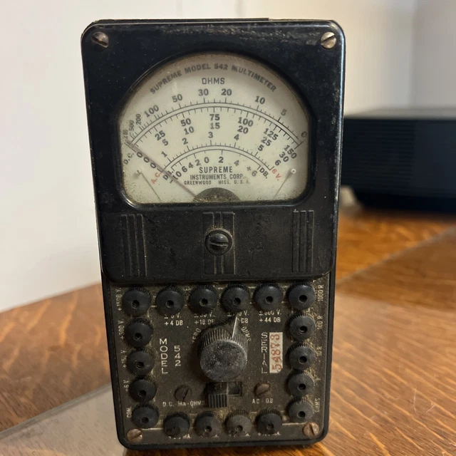 VINTAGE SUPREME MODEL 542 - Bakelite Multimeter - Ham Radio ...