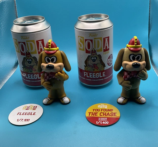 FUNKO SODA BANANA Splits Fleegle Flocked Chase 1/1,400 & Common 1/7,100 ...