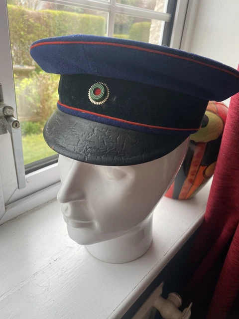 WW1 GERMAN/PRUSSIAN OFFICERS FIELD CAP original leather lining great ...