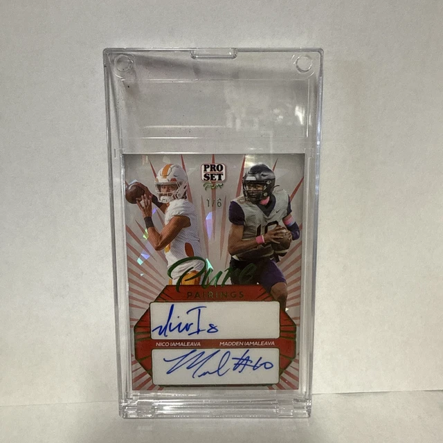 2024 LEAF PRO Set Pure Nico Iamaleava Madden Iamaleava 1/6 Dual Auto ...