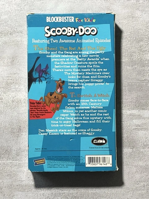 SCOOBY-DOO BLOCKBUSTER FOR Kids VHS Cartoon Network The Ghoul The Bat ...
