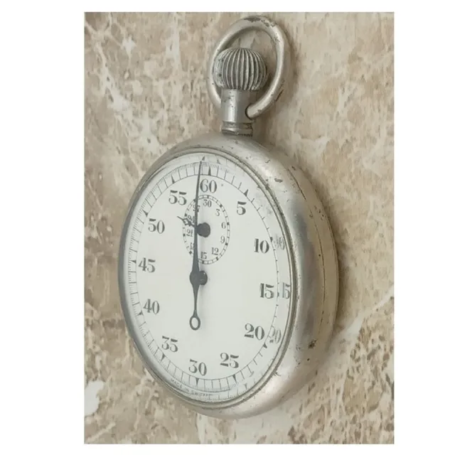 WW2 NICKEL RAF Air Ministry Issue Bomb Aimers Timer Stop Pocket Watch ...