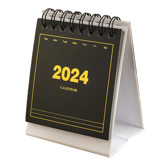 STURDY MINI CALENDAR 2023-2024 Desk Standing Flip Monthly Planner for ...